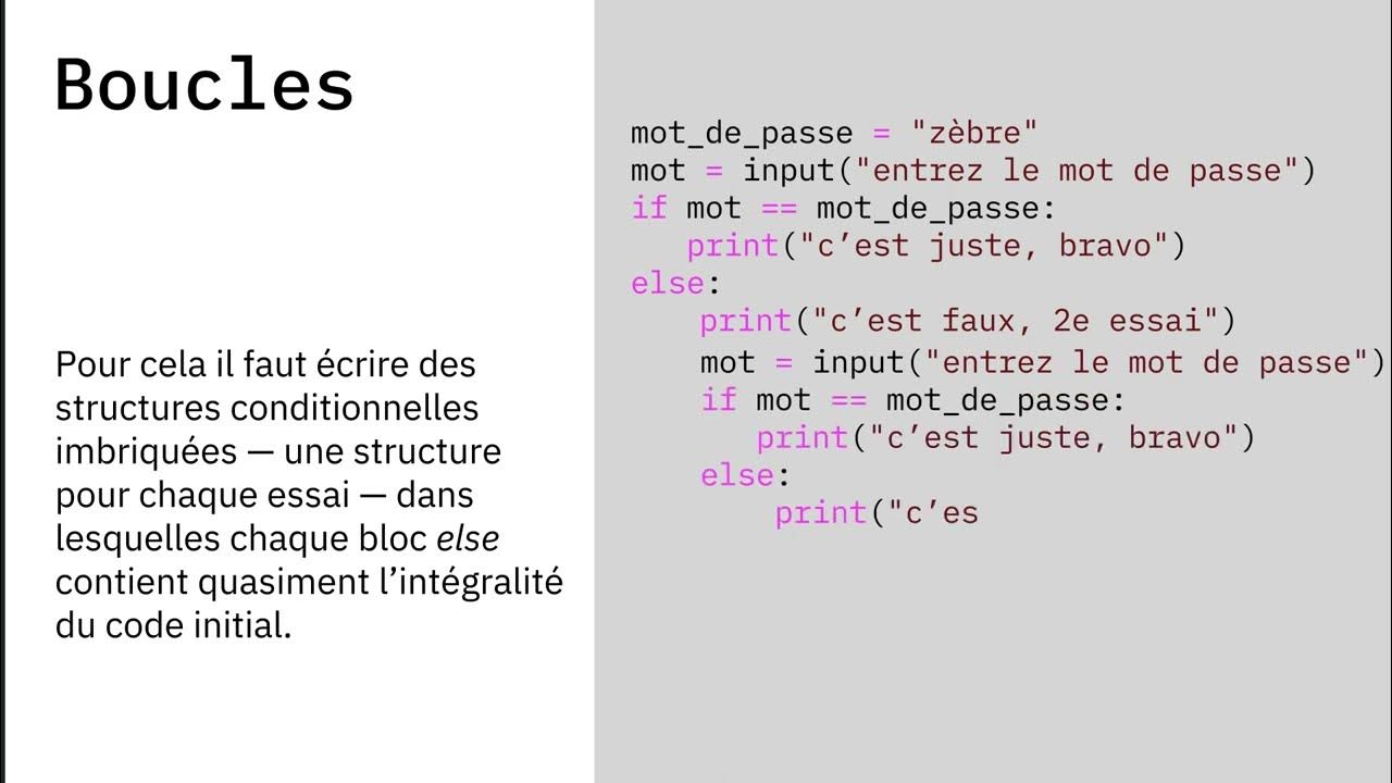 Python - Les boucles - YouTube