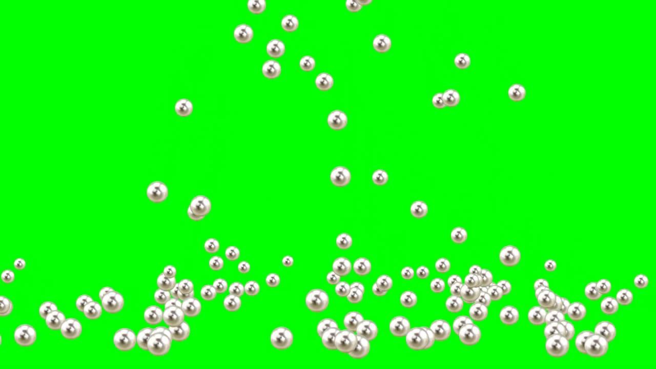 ROYALTY FREE GREEN SCREEN pearl particle animation - YouTube