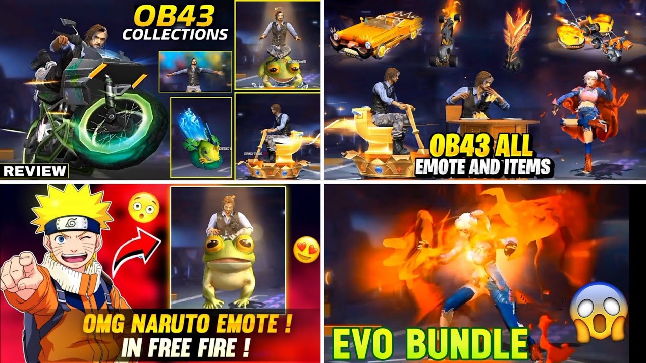 OB43 UPDATE ALL ITEMS FULL REVIEW FREE FIRE 🤯🔥| OB43 NEW BUNDLES ...