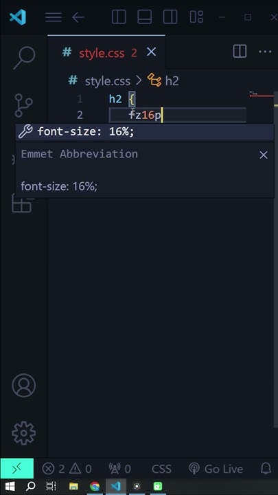 Как ускорить написание CSS кода - свойство font-size || Fast CSS #shorts #emmet #coding #css # ...