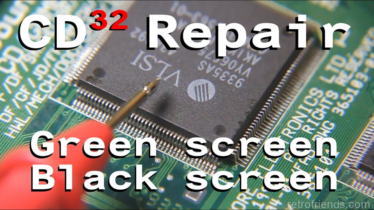 Amiga CD32 Repair Part 1: Green screen and black screen - YouTube