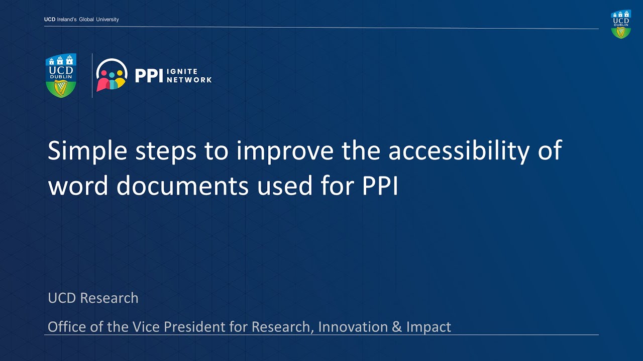 Simple steps to improve the accessibility of MS word documents used for ...
