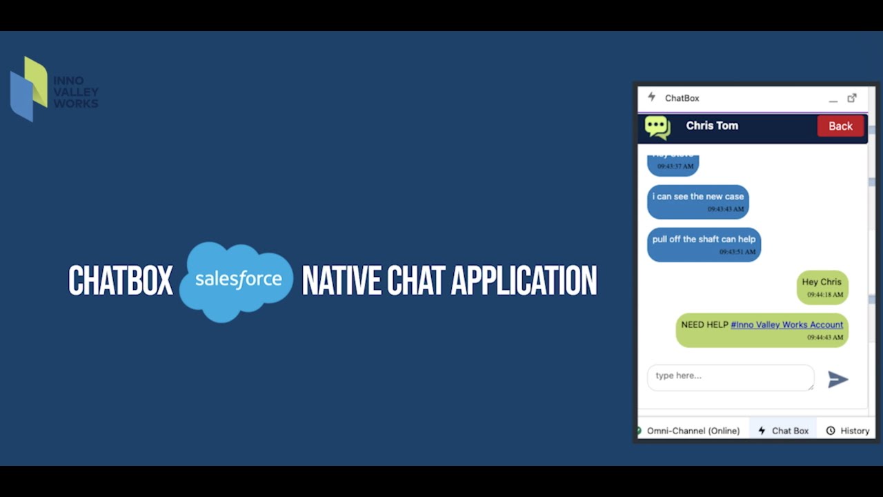 Chatbox | Salesforce Native Chat application - YouTube