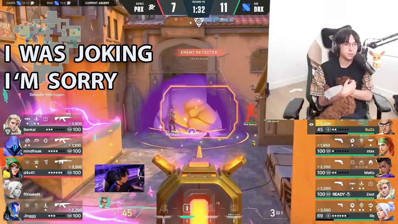 Tenz Jinx PRX vs DRX Eco Round - YouTube