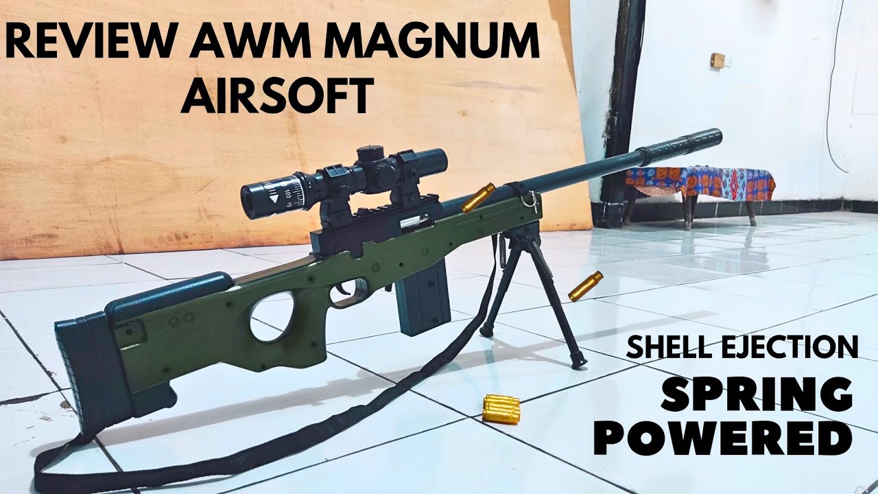 REVIEW AWM MAGNUM AIRSOFT SPRING POWERED #airsoft #toy #toys - YouTube