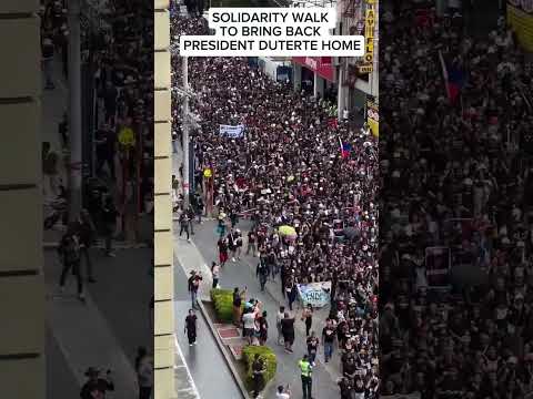 Solidarity walk to bring back home President Duterte - YouTube