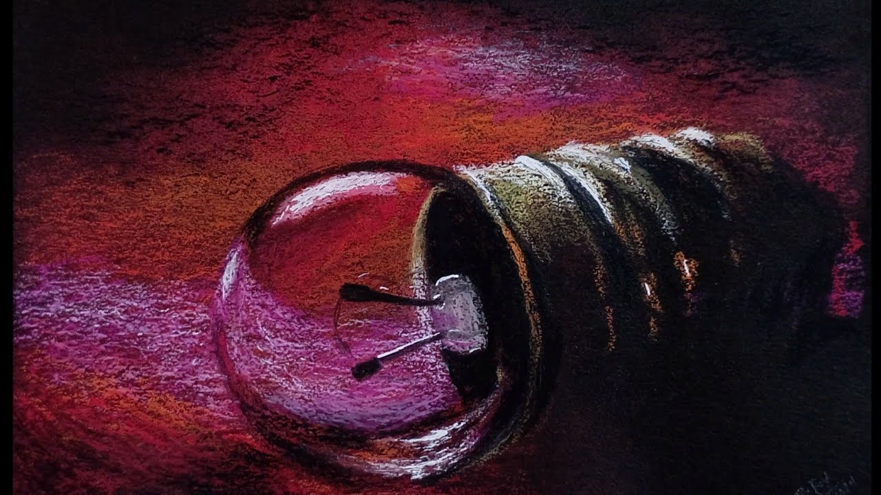 Black Paper Oil Pastel Drawing, Obsolete Bulb, Short Tutorial - YouTube