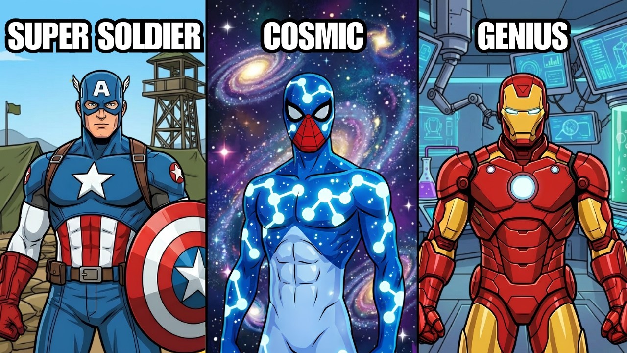 The 7 Levels Of Upgraded Marvel Heroes - YouTube