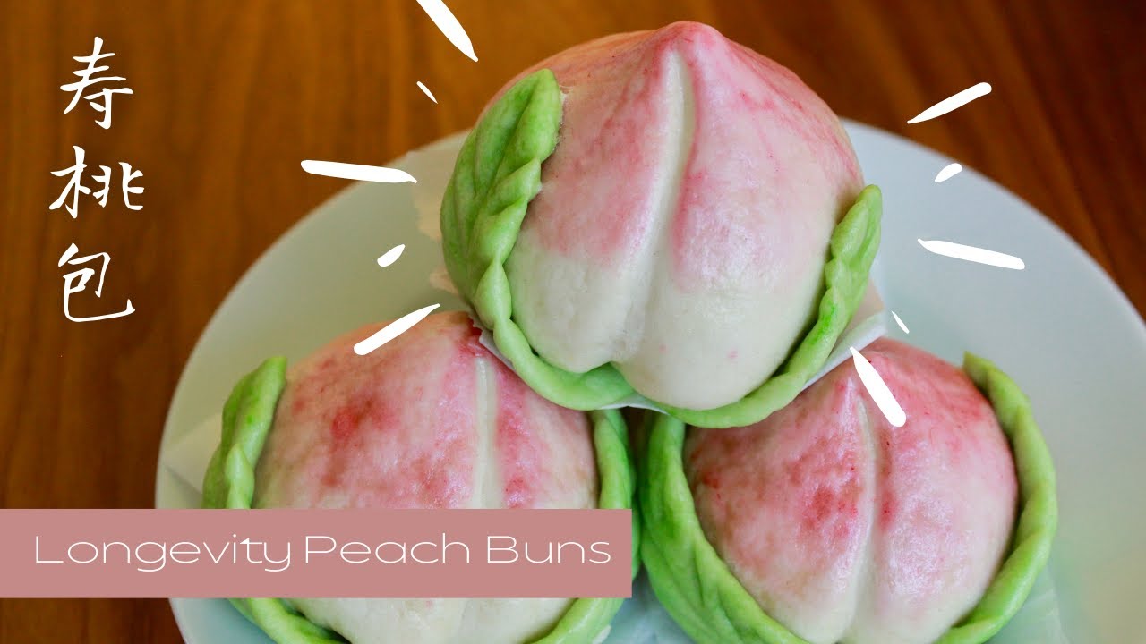 A step by step guide to make LONGEVITY PEACH BUNS - YouTube