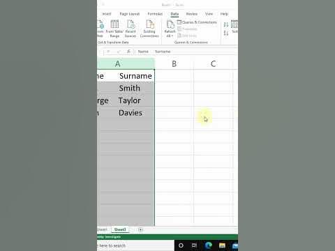 How to split single column into two?Excel Tips #excel #exceltips #viral #fix #shorts - YouTube