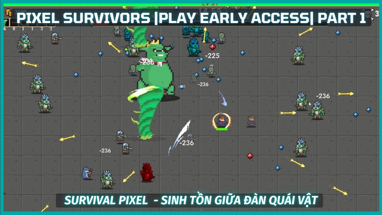 Part 1| Pixel Survivors: Roguelike| sinh tồn giữa đàn quái vật - YouTube