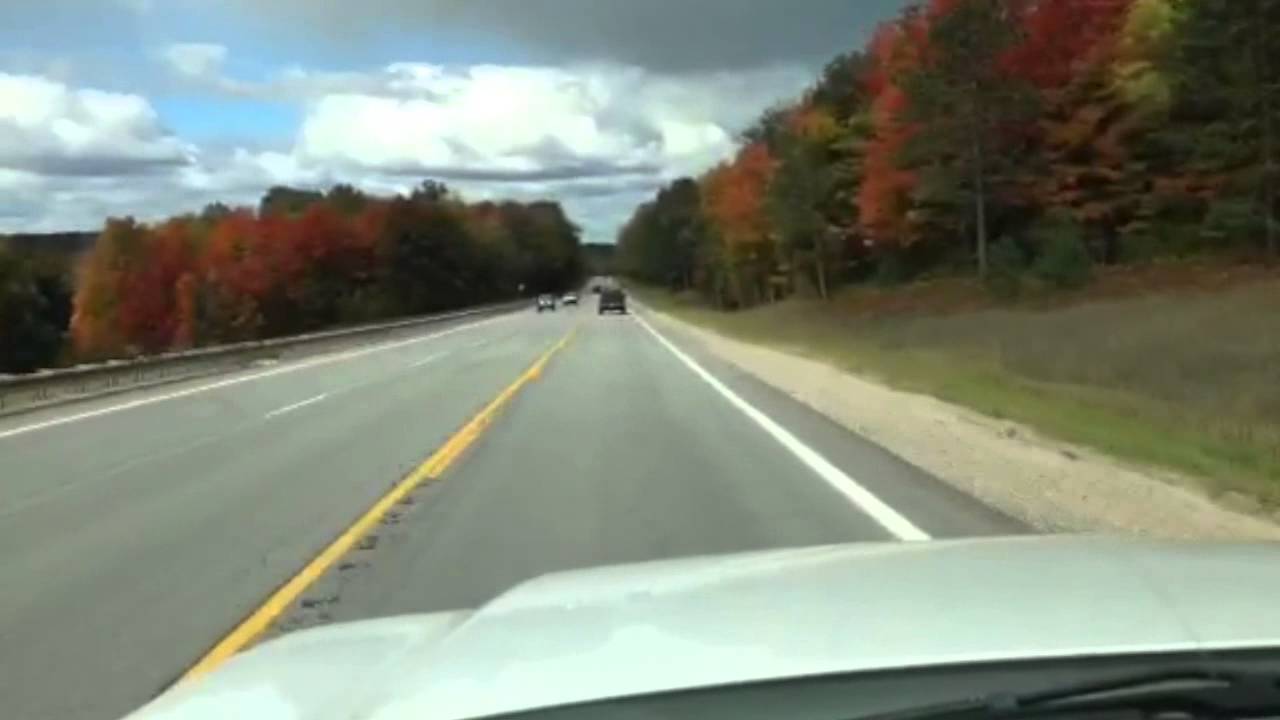 Fall color tour on M-115 - YouTube