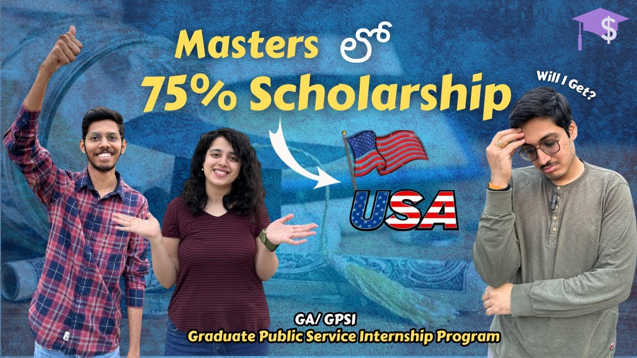 USA Masters lo 75% Scholarship | తెలుగు| GPSI | GA | Full Masters in ...