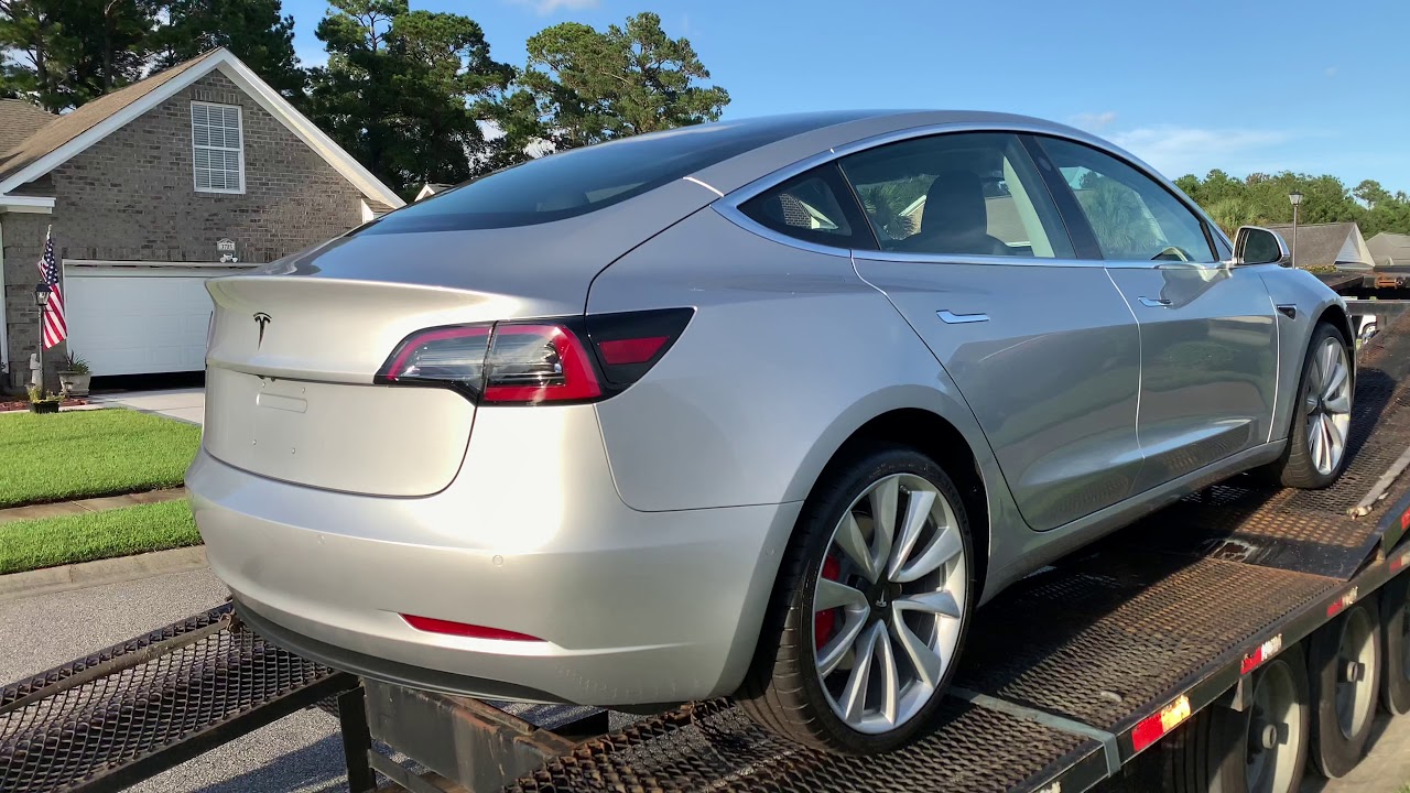 Taking delivery of the Tesla Model 3 Performance. - YouTube