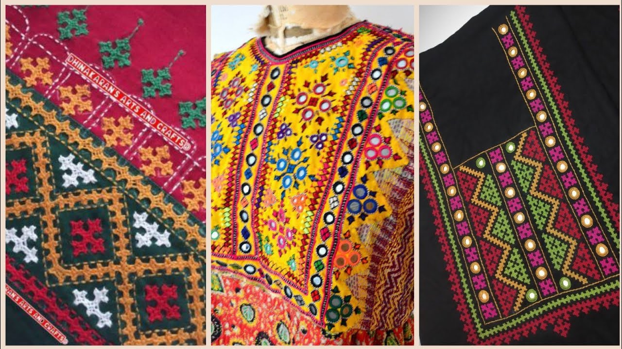 Sindhi Hand Embroidery And Kutch work designs - YouTube