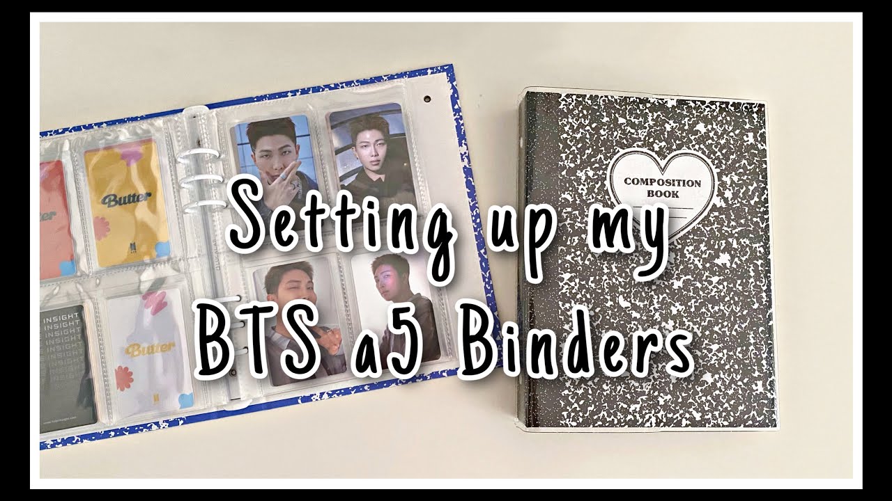 Setting up my A5 BTS Binders ☆ RM Collection ft. lucalab composition ...