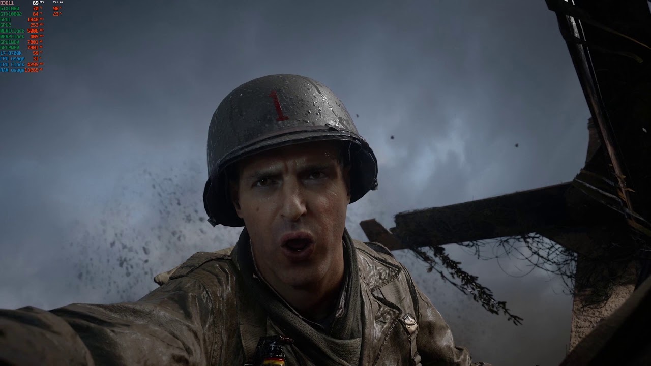 Call of Duty WW2 story Playthrough 4k G sync GTX 1080 SLI PC Part 1 ...