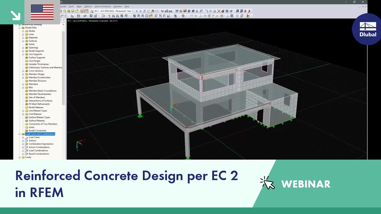 Reinforced Concrete Design per EC 2 in RFEM - YouTube