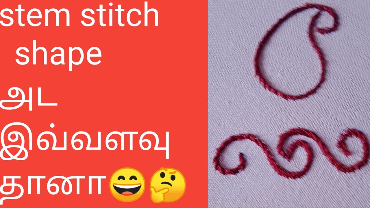 stem stitch shape practice for beginners🥰 - YouTube