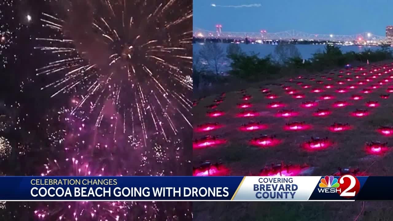 Cocoa Beach opts for 'drone spectacular' over July 4 fireworks - YouTube