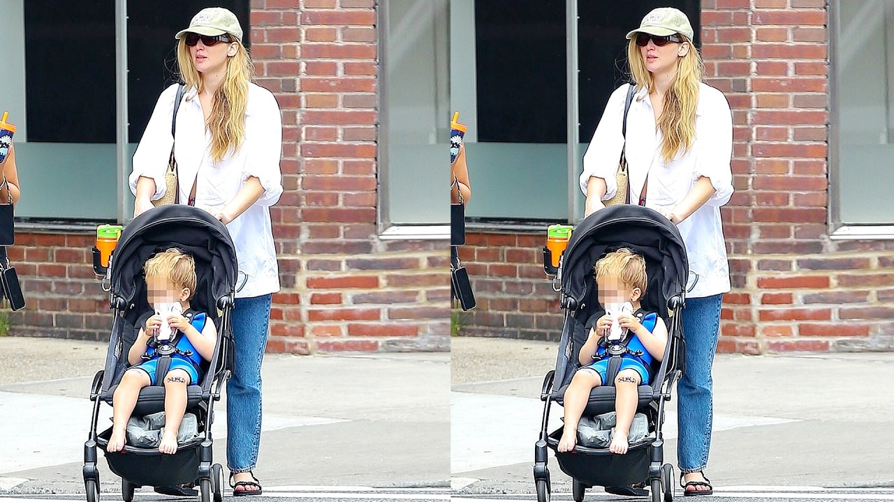 Jennifer Lawrence shows off her chic summer style as she embraces mom ...