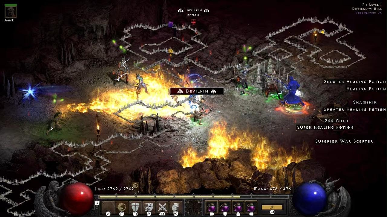 D2R - Tesladin (lvl 98) TERRORIZED Pit Run (P8 Solo with gear shown ...