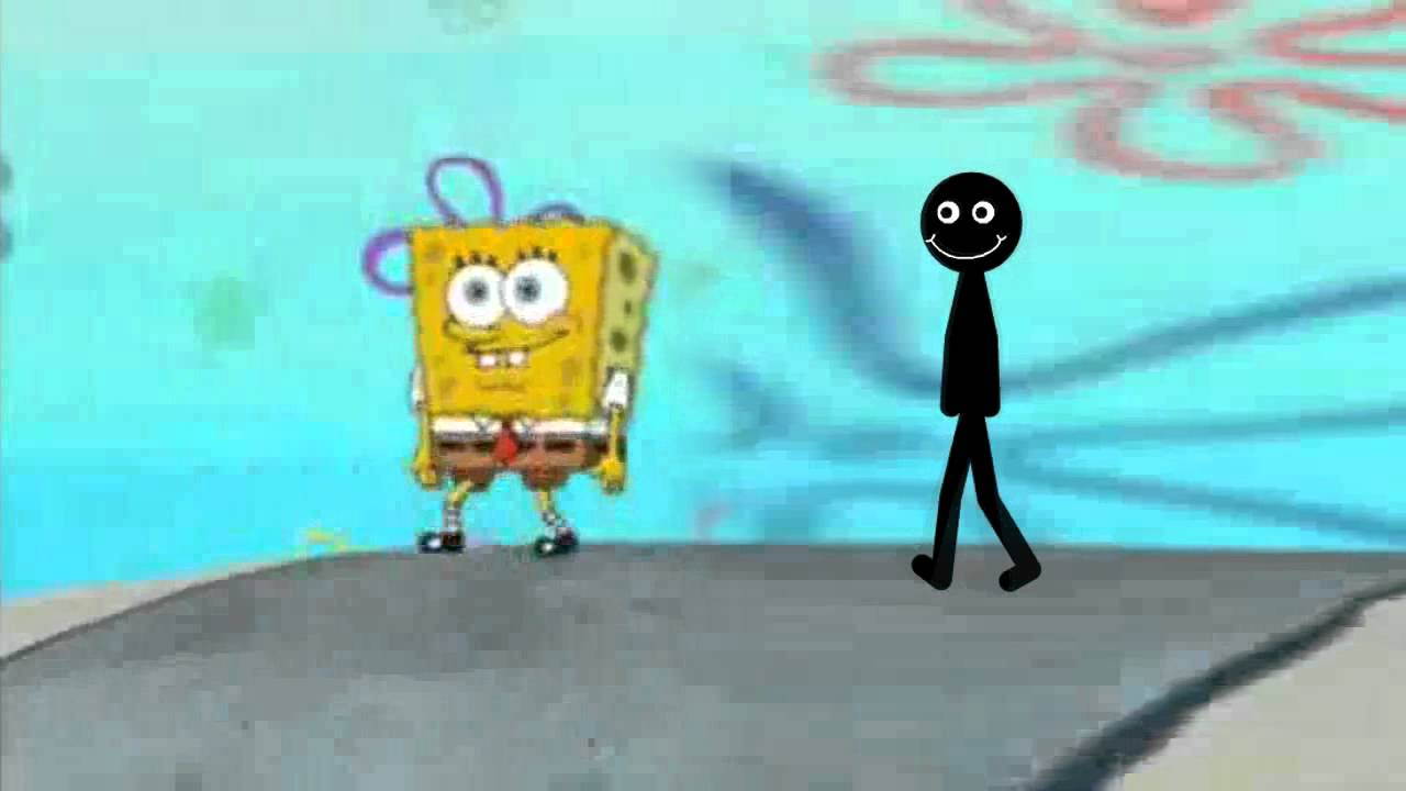 Spongebob And Stickman In Walk Cycles Youtube
