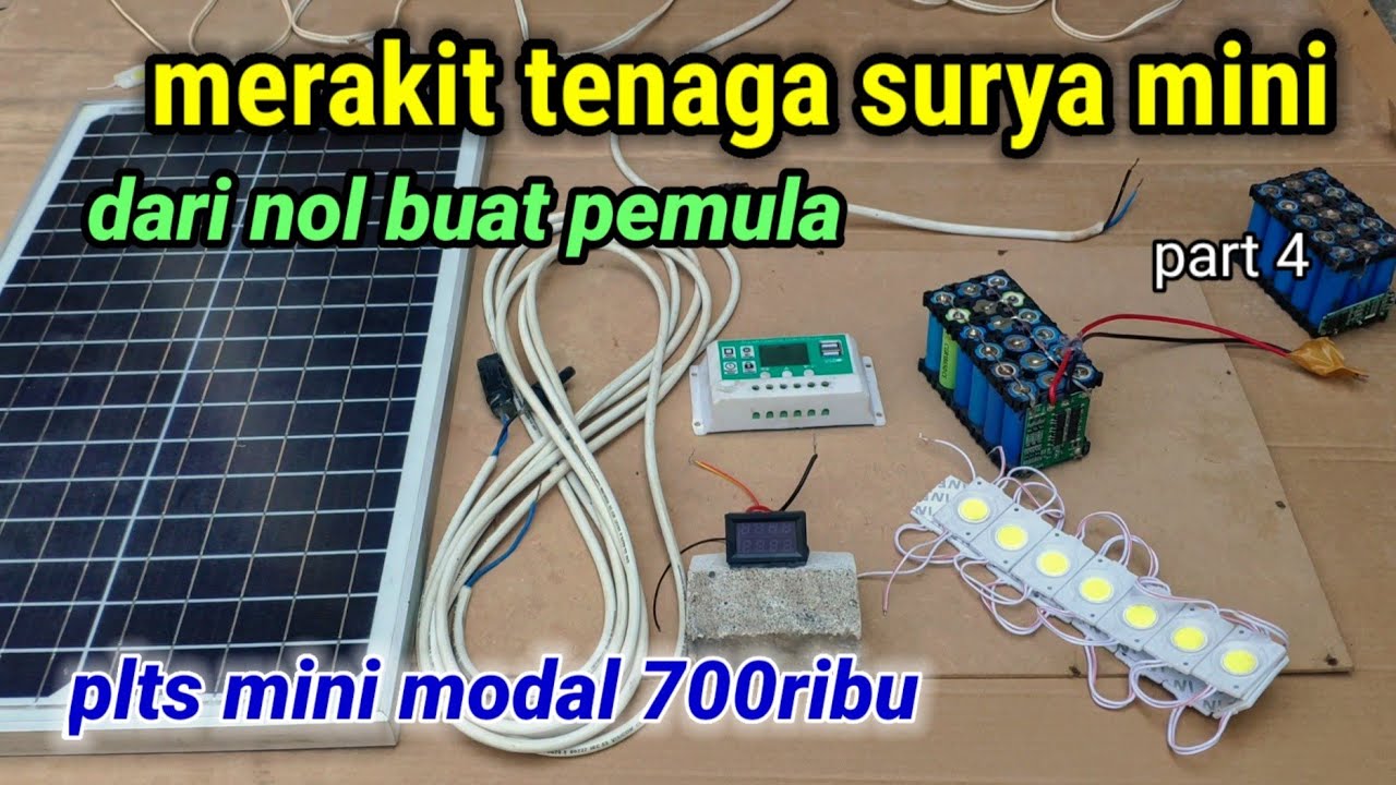 merakit panel surya buat pemula dari baterai 18650 - YouTube