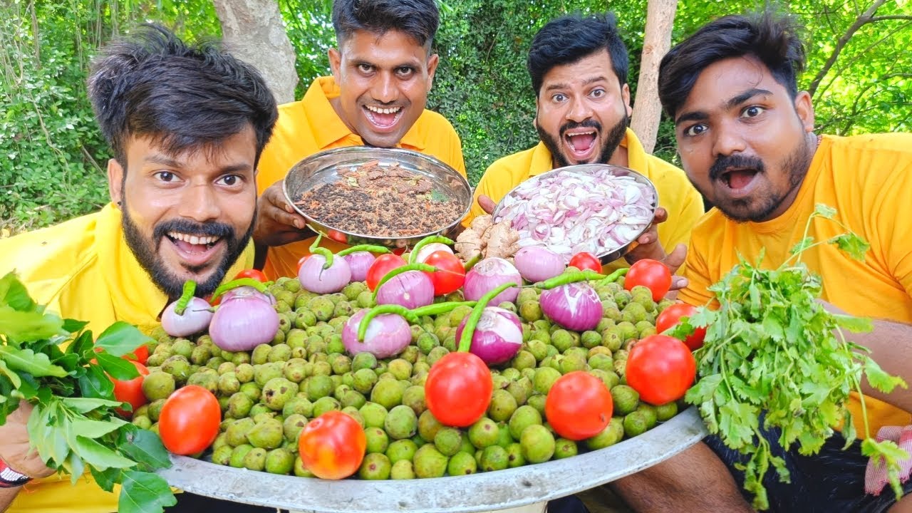 50kg Gular ki sabji recipe | Cluster fig recipe GUNDA | Bharela Gunda ...