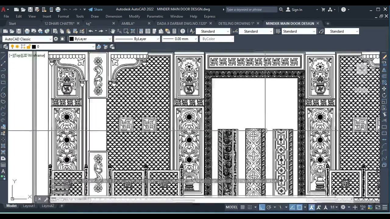 TEMPLE ALL ELEVATION CAD DESIGN #temple #cad #stone #autocad - YouTube