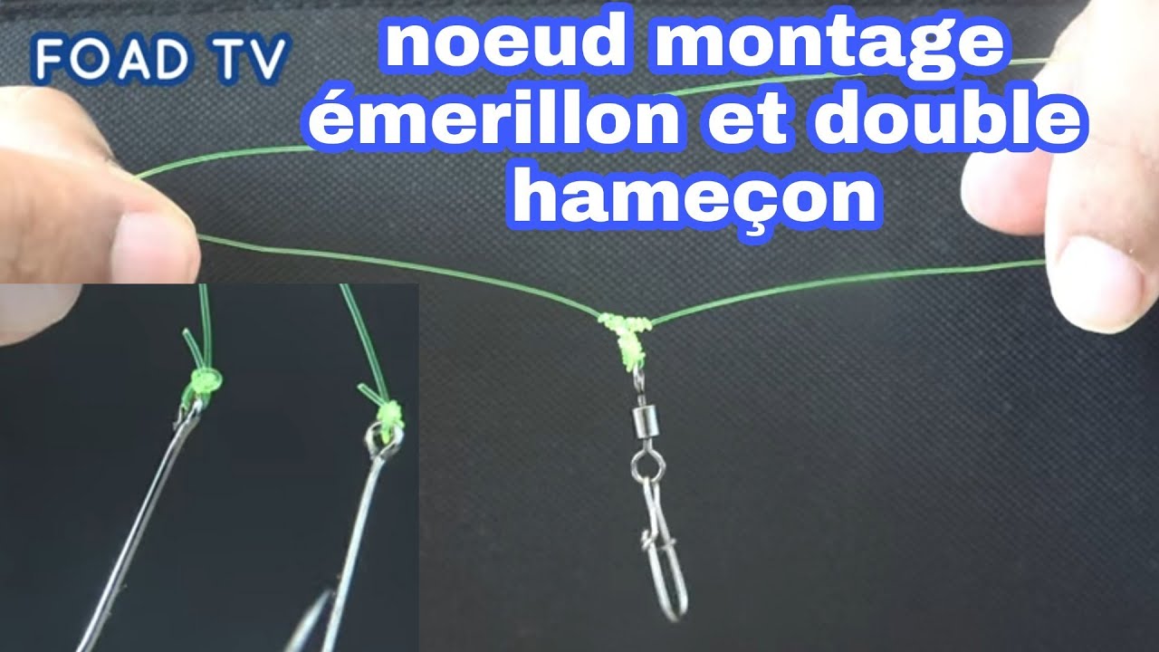 Montage émerillon et double hameçon fort strong 💪 - YouTube