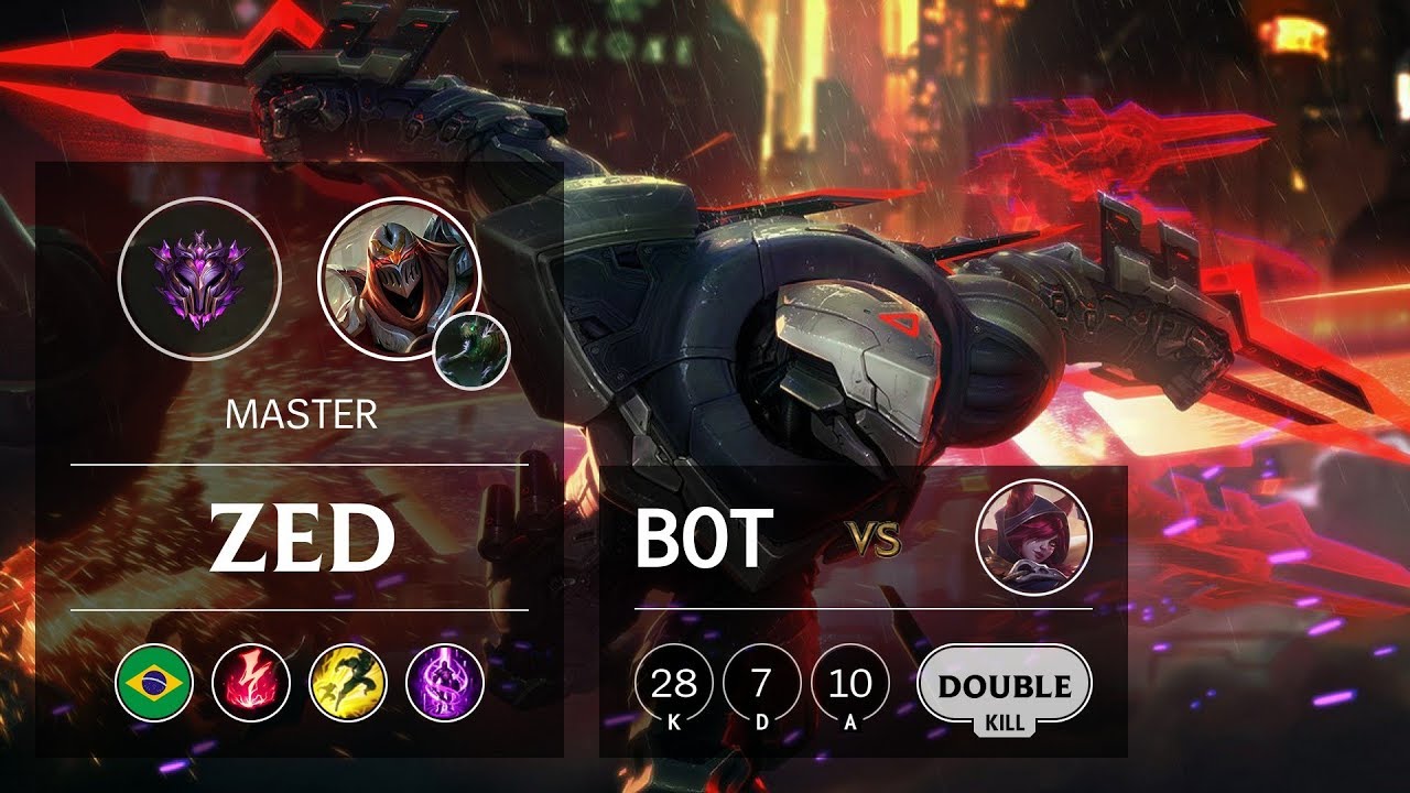 Zed Bot vs Xayah - BR Master Patch 9.24 - YouTube