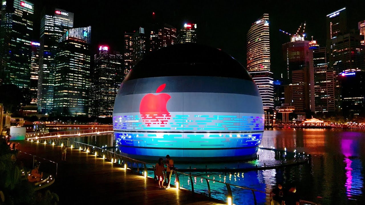 Apple Marina Bay Sands | World’s first floating Apple store | Singapore ...