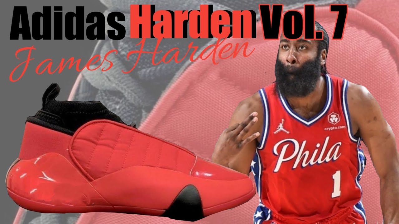 James Harden Adidas Harden Vol. 7 Red Black First Look!!! - YouTube