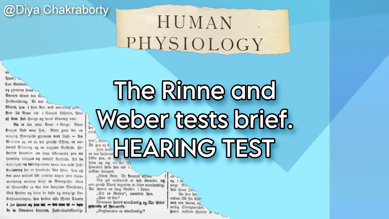 The Rinne and Weber tests brief. HEARING TEST. - YouTube