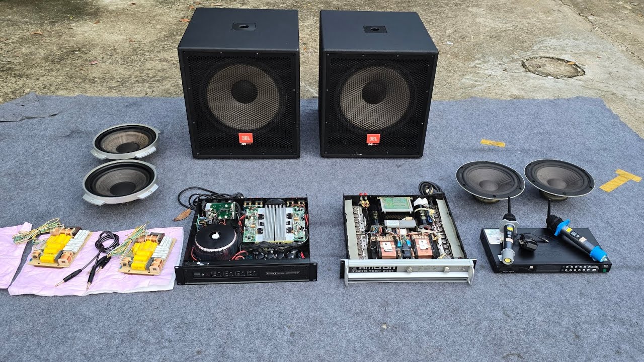 Sub hơi jbl. đẩy crown 2401. micro bbs đời cao. loa bass pioneer. phân ...