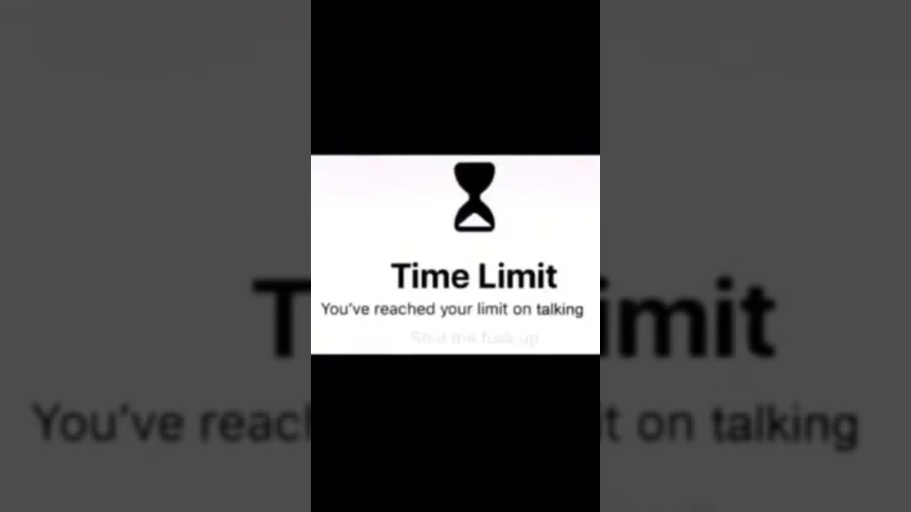 You’ve reached your limit on talking - YouTube