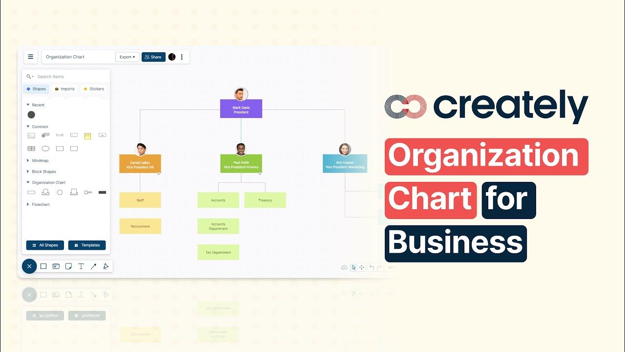 How to create an Org Chart with Creately - YouTube