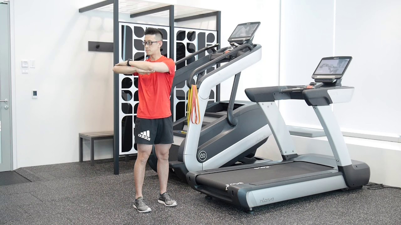 How to | Standing Thoracic Rotation 5s Iso Hold - YouTube