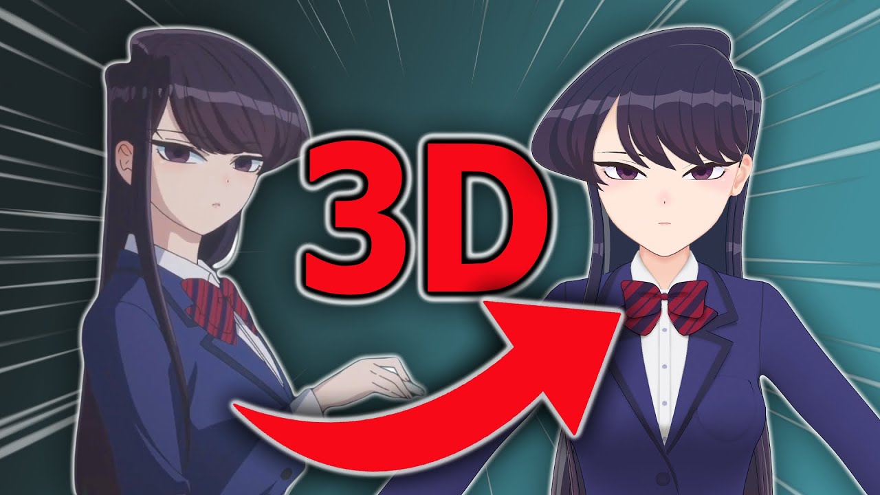 3D MODELING KOMI SHOUKO IN BLENDER! - YouTube