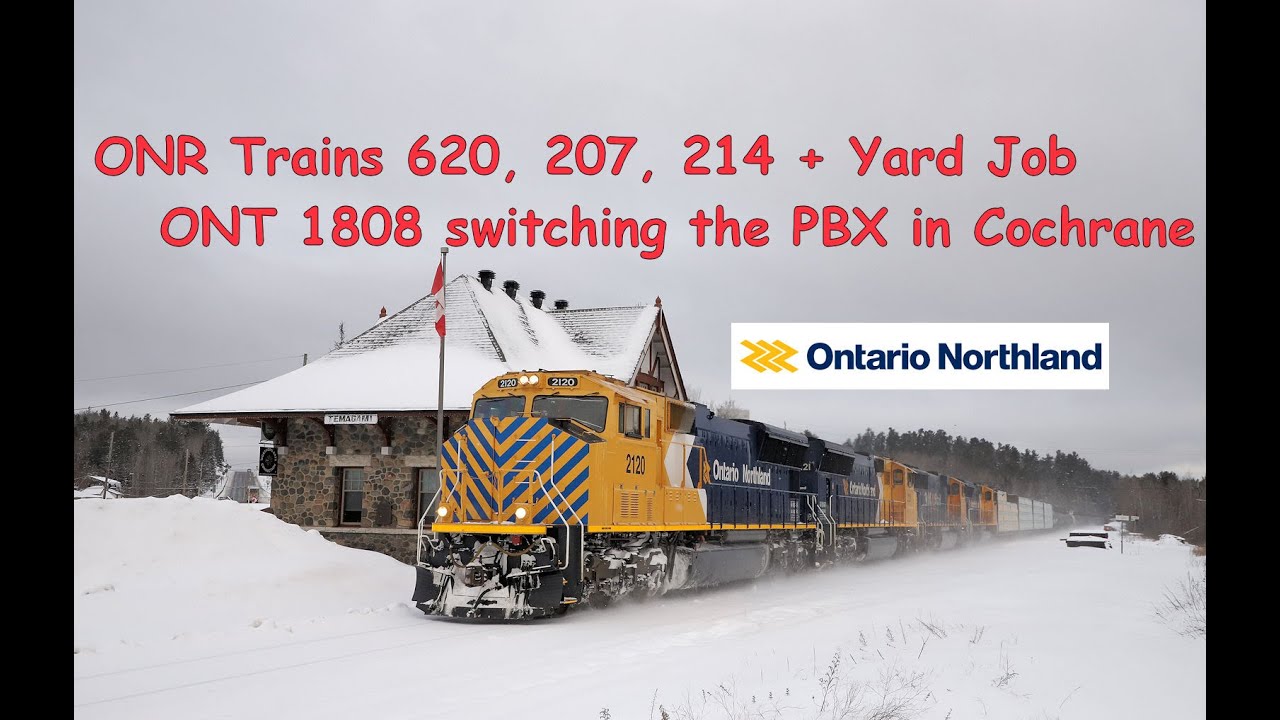 Trains on the ONR before Christmas ~ Trains 620, 207, 214 and Cochrane ...