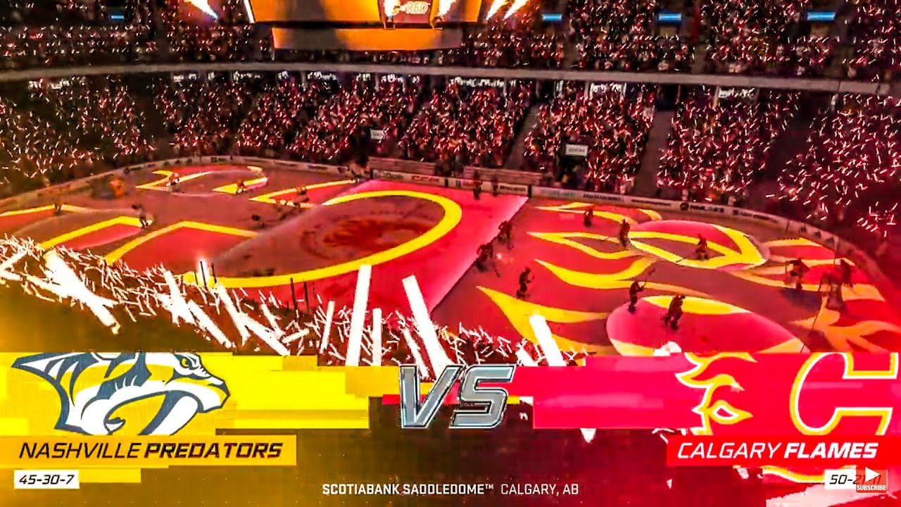 Nashville Predators vs Calgary Flames 4/10/2023 NHL 23 Gameplay - YouTube