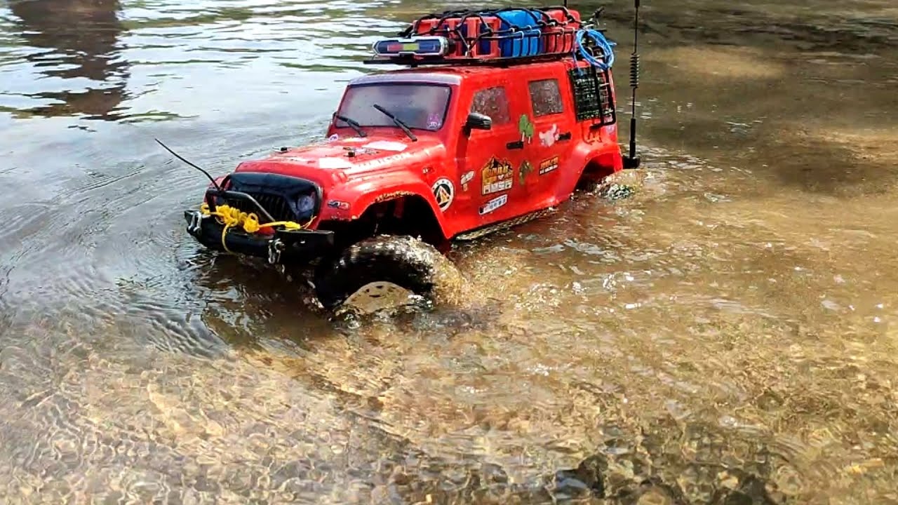 Adventure Rc Car Rubicon Nekat Seberangi Sungai Arus Deras - YouTube