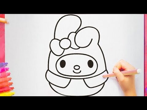 How to draw my melody💓💞 | Sanrio | cute easy melody drawing tutorials ...