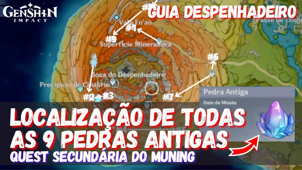 Localização de Todas as Pedras Antigas no Despenhadeiro - Quest do ...