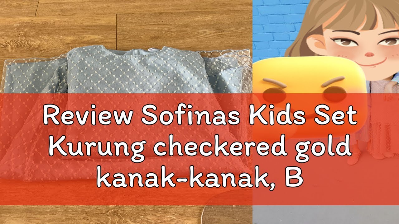 Review Sofinas Kids Set Kurung checkered gold kanak-kanak, Baju Raya ...