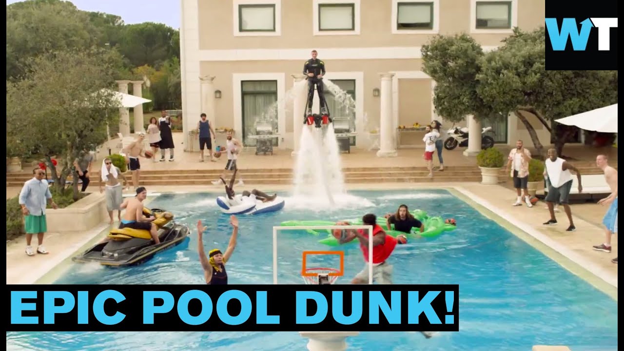 Euroleague Basketball Stars Team Up For Epic Pool Dunk | What's ...