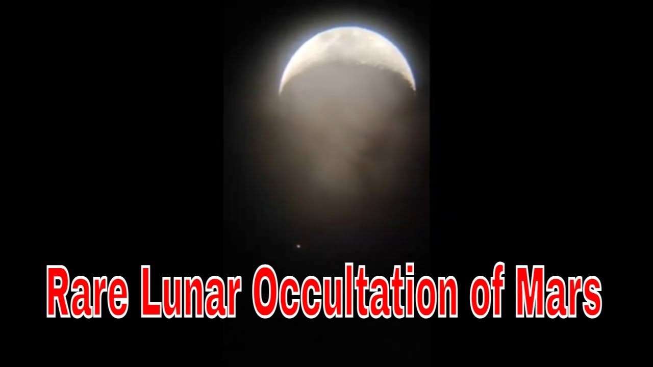 Rare Lunar Occultation of Mars 2021.04.17 | Grazing lunar occultation ...