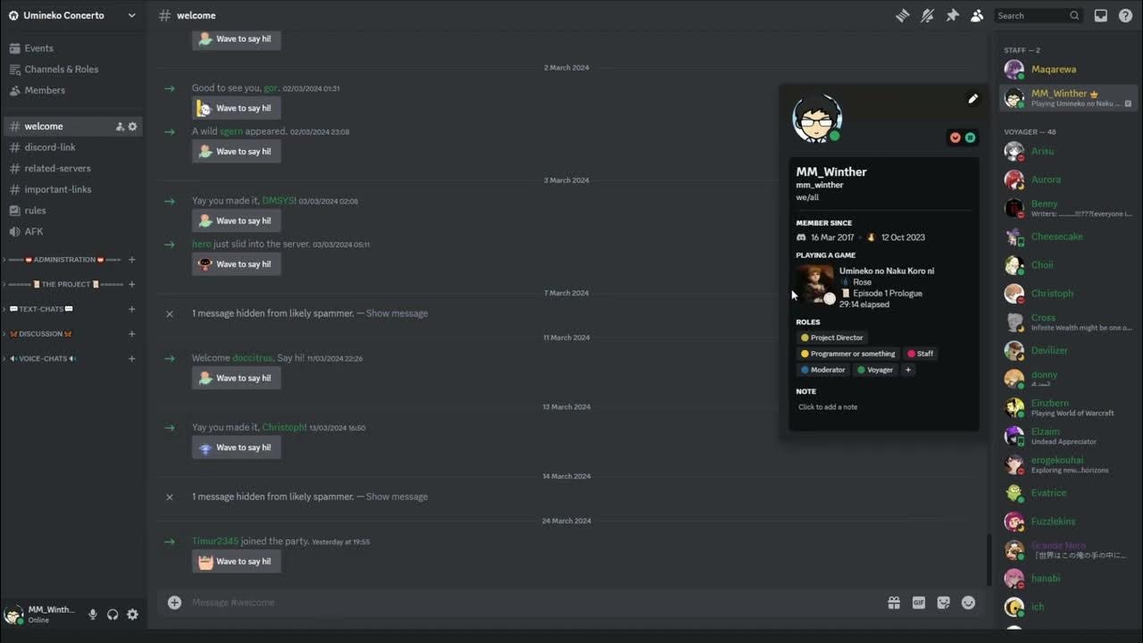 「DevLog #014」Umineko Concerto - Discord Rich Presence - YouTube
