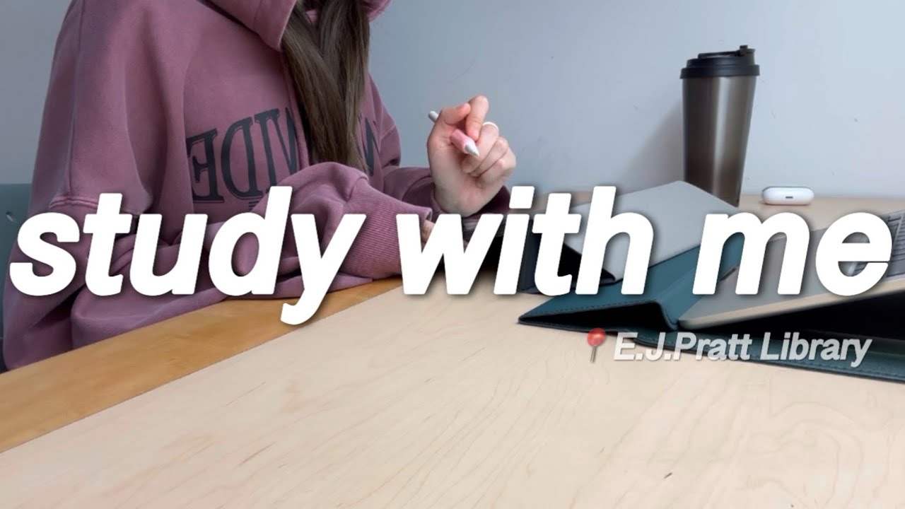 study with me) 유티 도서관 도장깨기 🏛 | 이제이 도서관에서 같이 공부해요 [E.J.Pratt library] - YouTube